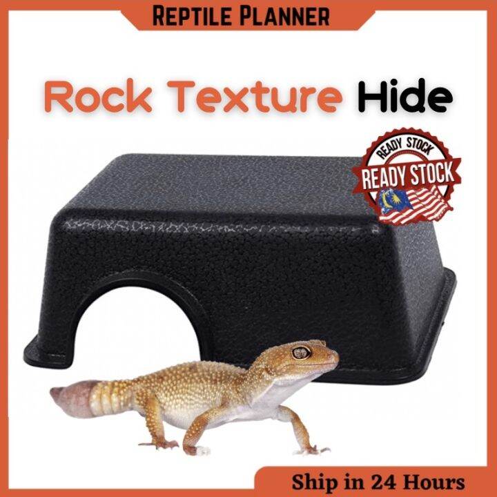 Reptile Hideout Box Small Animal Hide Cave for Snakes Lizards Leopard ...