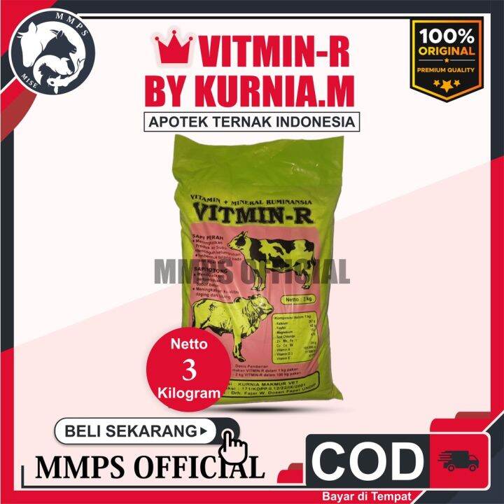 Vitamin + Mineral Ruminansia Vitmin-R Untuk Sapi Perah dan Sapi Potong ...