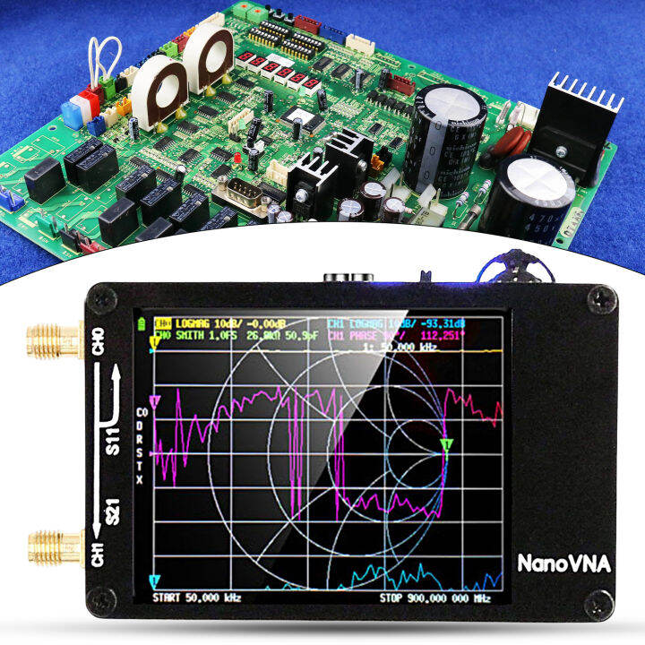 NanoVNA-H Network Antenna Analyzer Power Display Low Noise Touch Screen ...