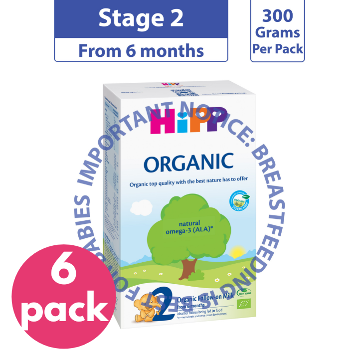 Hipp Organic Stage 2 Follow-On Milk 300g x 6 Packs Exp: 12/23 | Lazada Singapore