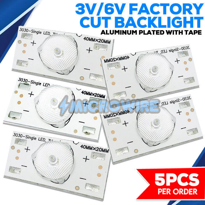 5PCS Backlight Single Bead led Tv Backlight 3V / 6V Round Factory Cut ...