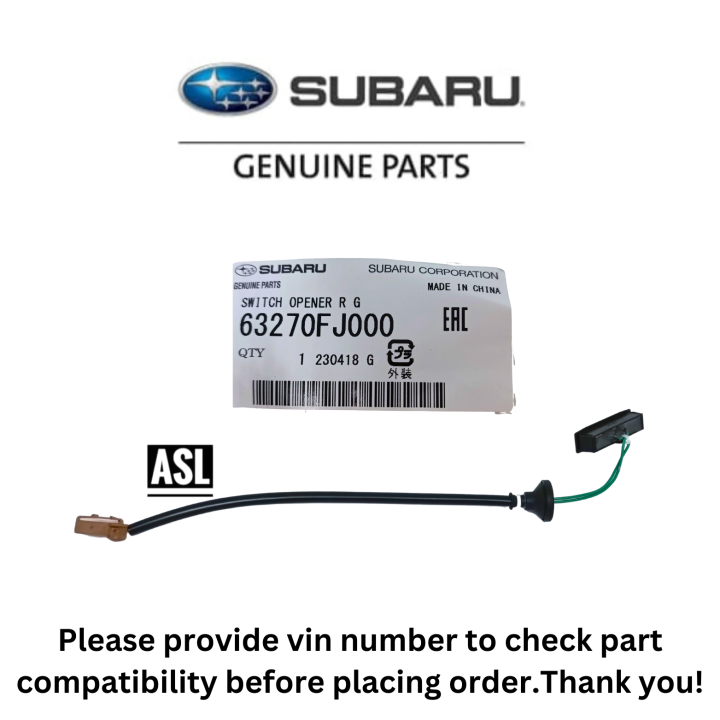 Genuine Subaru Rear Trunk Release Switch 63270FJ000 XV Impreza | Lazada