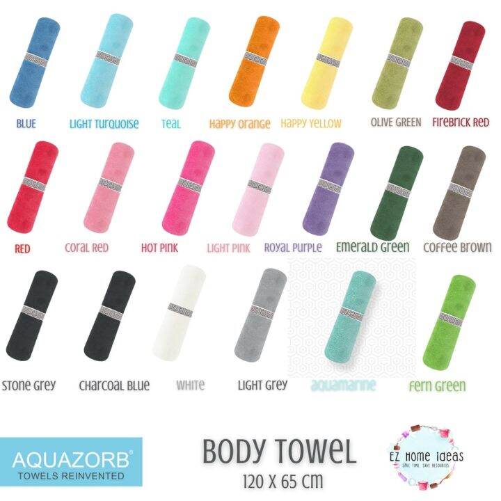AQUAZORB Body Towel / 120 x 65 cm . size to dry you of from head toe ...