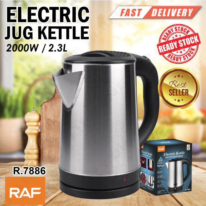 RAF 2.3L Cordless Electric Jug Kettle 2000W Fast Boiling 360° Rotating ...