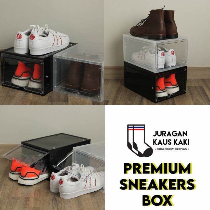 Kotak Sepatu Premium Sneakers Box Display Shoe Box | Lazada Indonesia
