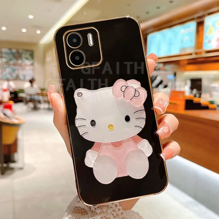 ใหม่เคสโทรศัพท์ Xiaomi Redmi A1 2022แฟชั่นพร้อมกระจกแต่งหน้าน่ารัก Soft ...
