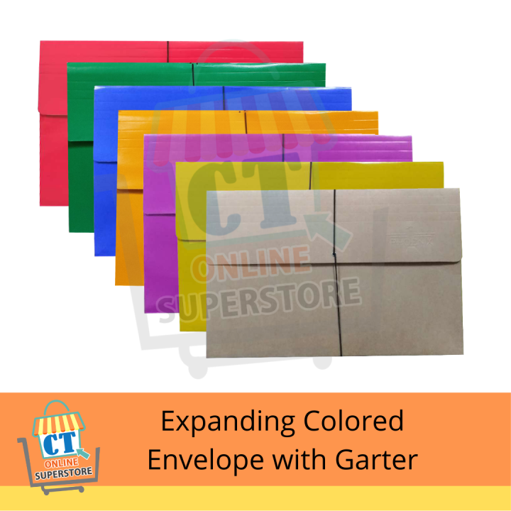 Colored Expanding Envelope with Garter Long | Sold per pc | Lazada PH