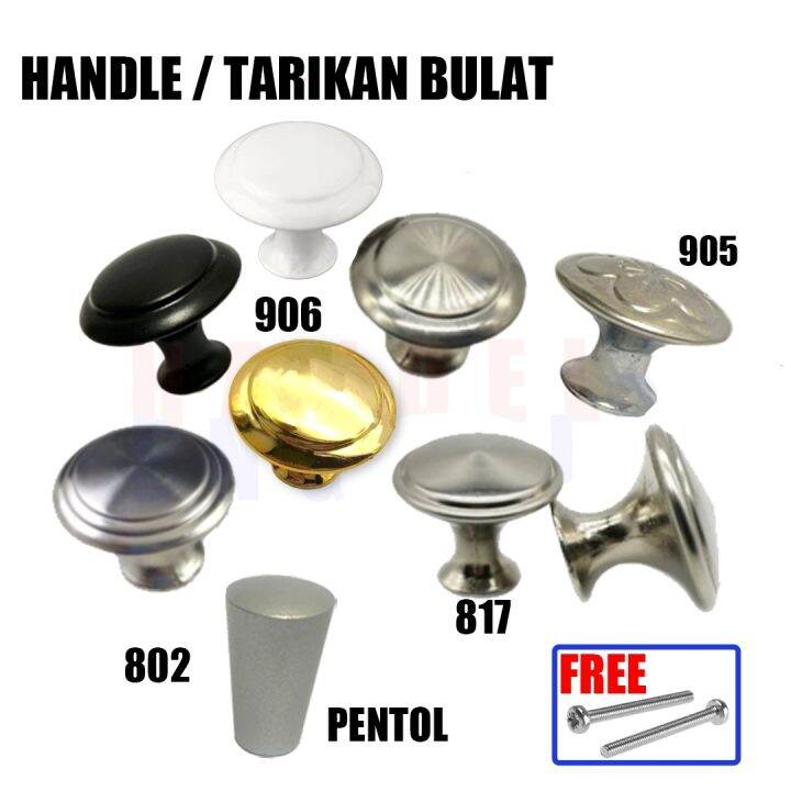 Knob Knop Tarikan Handle Bulat Lemari Laci | Lazada Indonesia