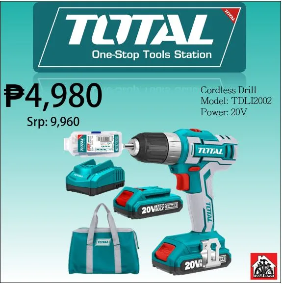 TOTAL CORDLESS DRILL/DRIVER (TDLI2002) | Lazada PH