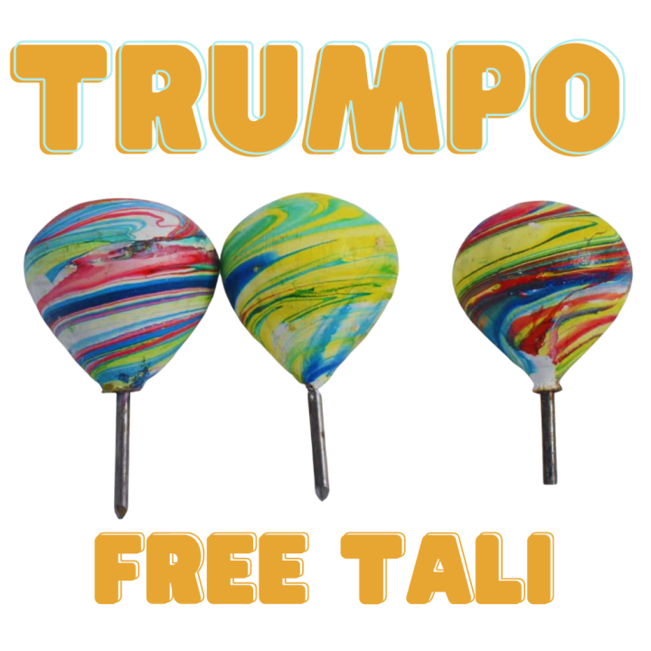 wooden trumpo traditional classic pinoy games larong pinoy spinning tops with free tali | Lazada PH