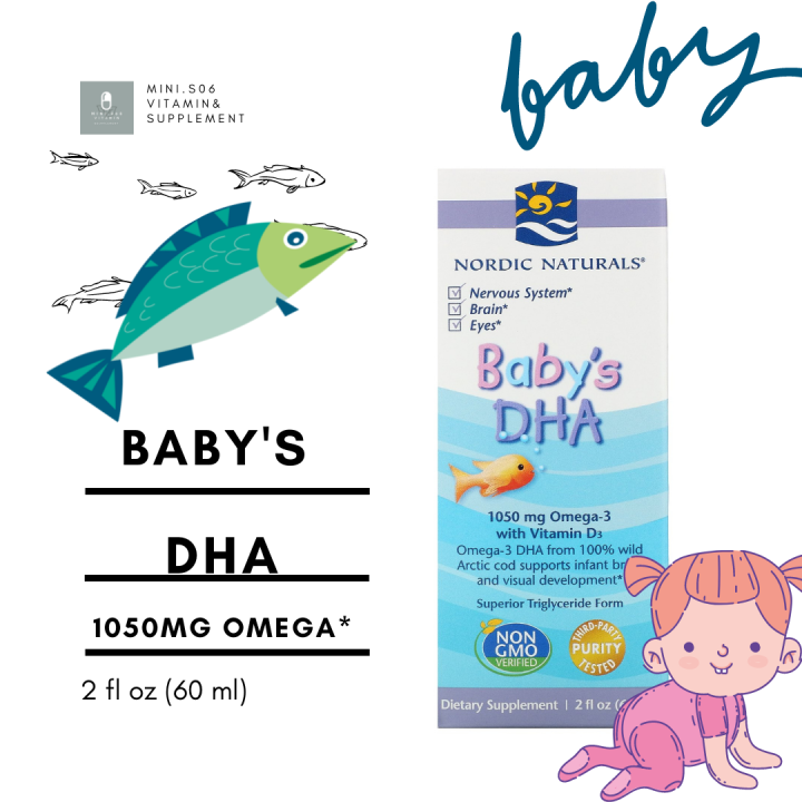 [ Baby's DHA + วิตามินดี 3 ] Nordic Naturals, Baby's DHA + Vitamin D3 ...