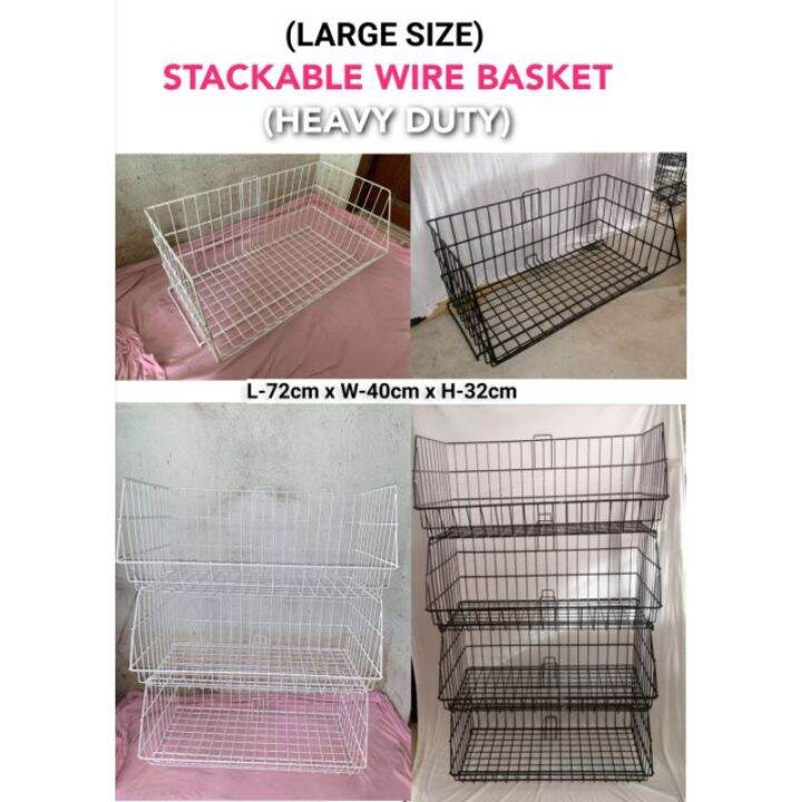 [LARGE SIZE] STACKABLE WIRE BASKET | CHIP RACK ORGANIZER (PER PIECE ...