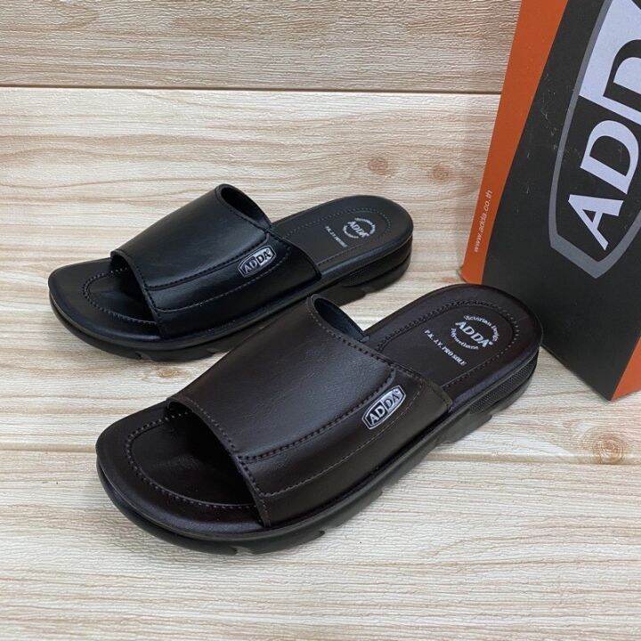 ADDA รุ่น 7C01 รองเท้าแตะสวม (39-45) สีดำ/สีน้ำตาล | Lazada.co.th