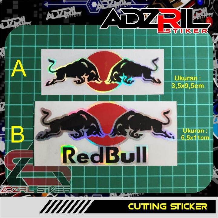 STICKER CUTTING KEREN REDBULL/ STICKER MOTOR REDBULL / STICKER KACA ...