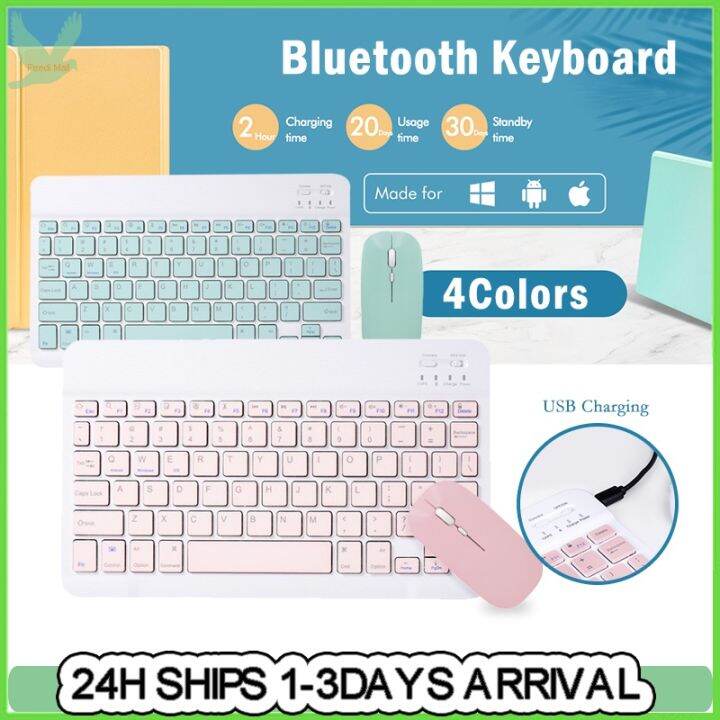 ☸Universal Wireless Bluetooth Keyboard Mouse Set Mini Bluetooth ...