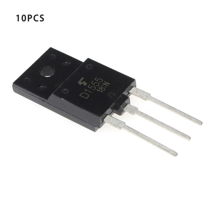 10PCS ใหม่ Original 2SD1555 D1555 5A1500V NPN ทรานซิสเตอร์ TO-3PF Line ...