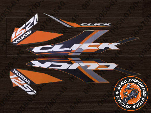 HONDA CLICK 125 20 GC V2 ORANGE Stock Decal/Sticker | Lazada PH