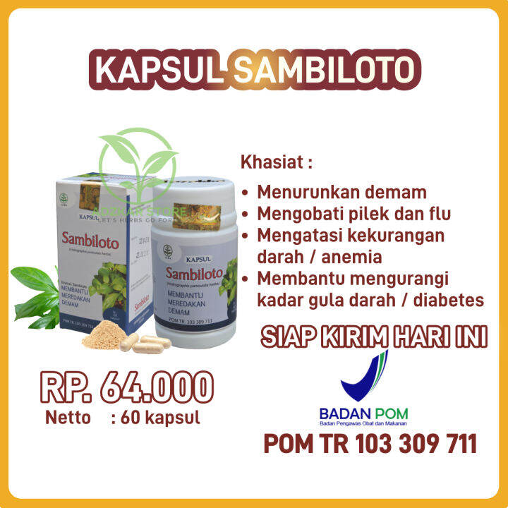 Kapsul Sambiloto Original Obat Herbal Untuk Anemia dan Demam - Tazakka ...
