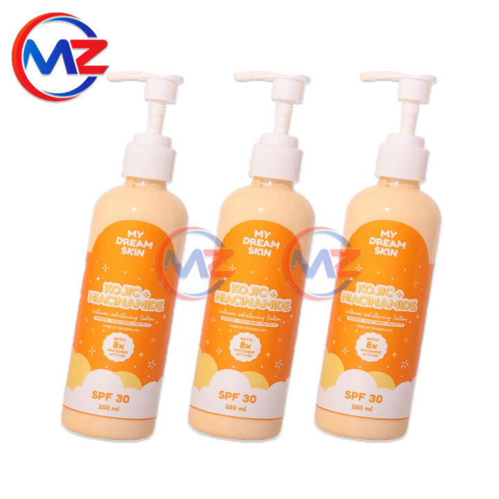 MZ Mall ( SET OF 3 ) KOJIC Niacinamide whitening lotion SPF30 250ml ...