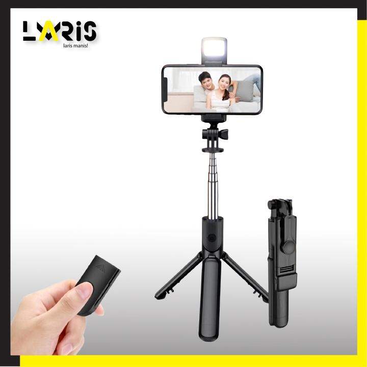 Tripod Tongsis Bluetooth Magic S03-S Led 4 IN 1 + Tripod Selfie Stick ...