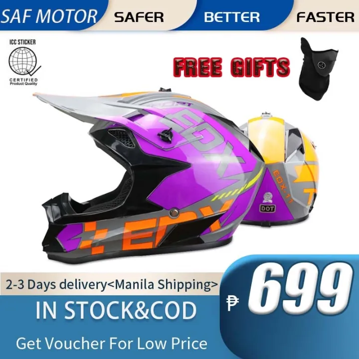 SAF Motorcycle Helmet Men's Motorcycle Full Face Helmet Cool ...