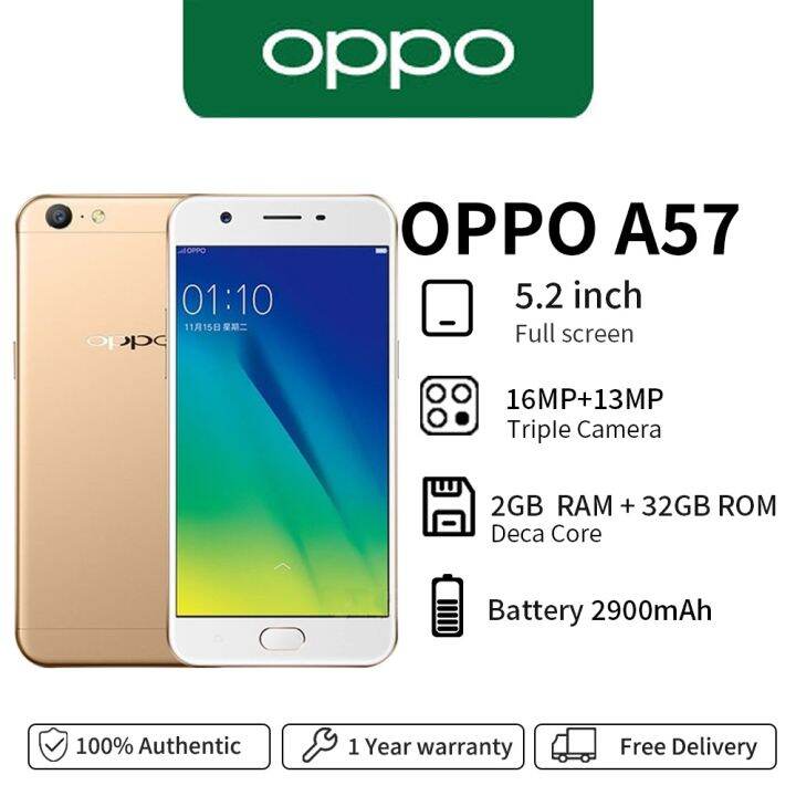 OPPO A57 Phones Original 100 nd NEW Smartphone 3GB+32GB Mobiles Android Smartphone | Lazada PH