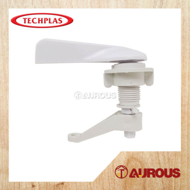 TECHPLAS 1003 LOW LEVEL CISTERN PLASTIC FLUSH HANDLE C/W PLASTIC ROD ...