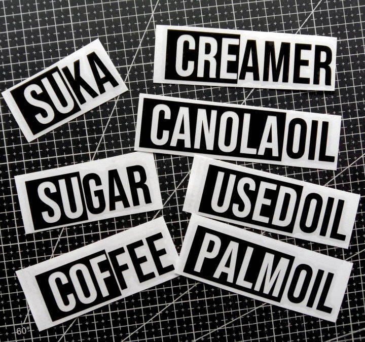 Condiments Label (Customized) (Cut-out Sticker) (vinyl) | Lazada PH