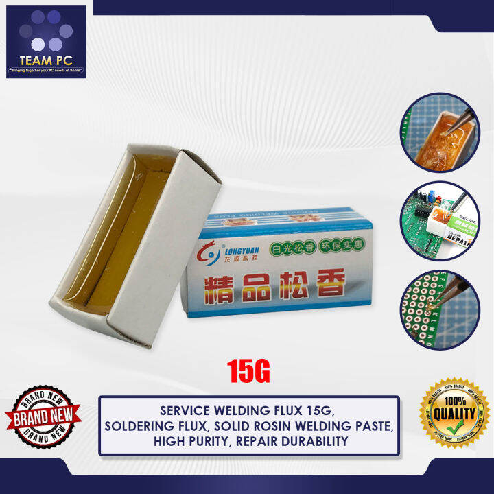 SERVICE WELDING FLUX 15G, SOLDERING FLUX, SOLID ROSIN WELDING PASTE, HIGH PURITY, REPAIR ...