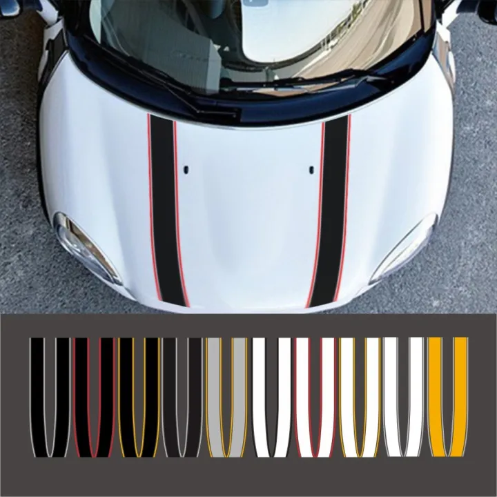 Car Engine Hood Bonnet Sticker Stripes Decals Decor For Mini Cooper S ...