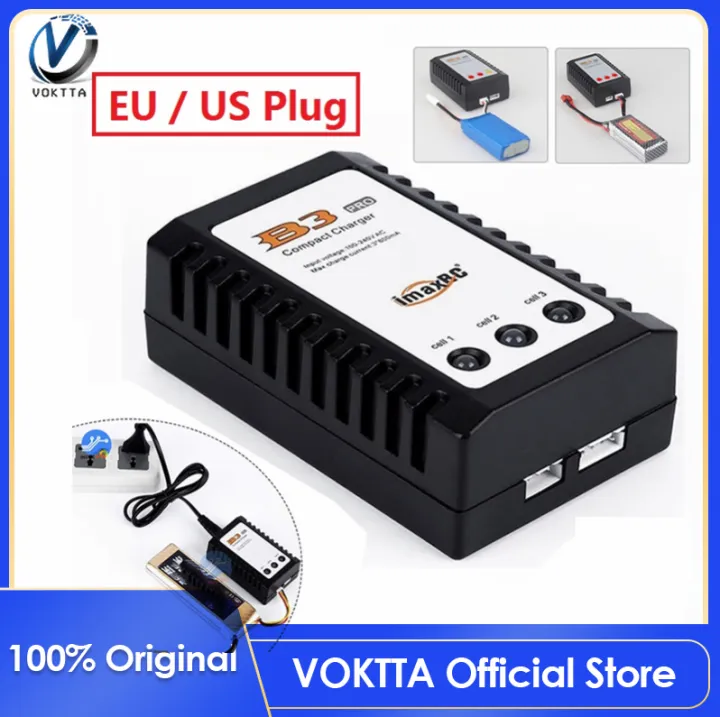 Original VOKTTA EU/US Balanced Plug Charger iMaxRC iMax B3 Pro Compact 2S-3S Lipo Balanced ...