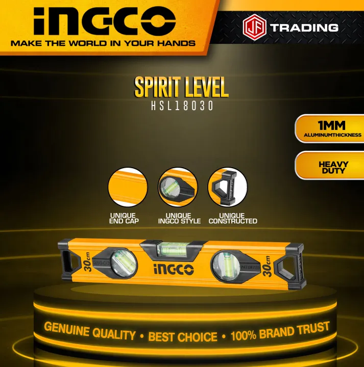 INGCO SPIRIT LEVEL 30CM HSL08030 | Lazada PH