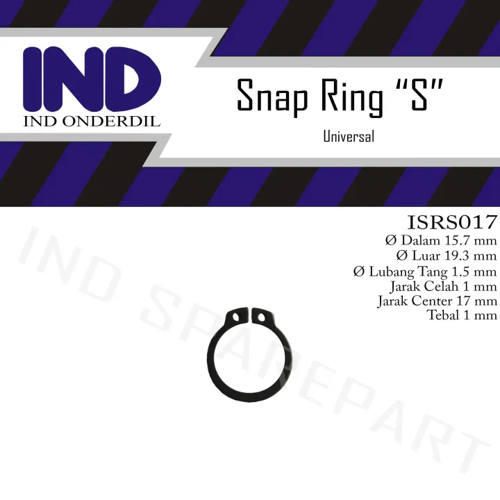 Snap Ring-Eksternal-External Retaining Circlip-Cir-Clip S-17 S 17 S17 | Lazada Indonesia