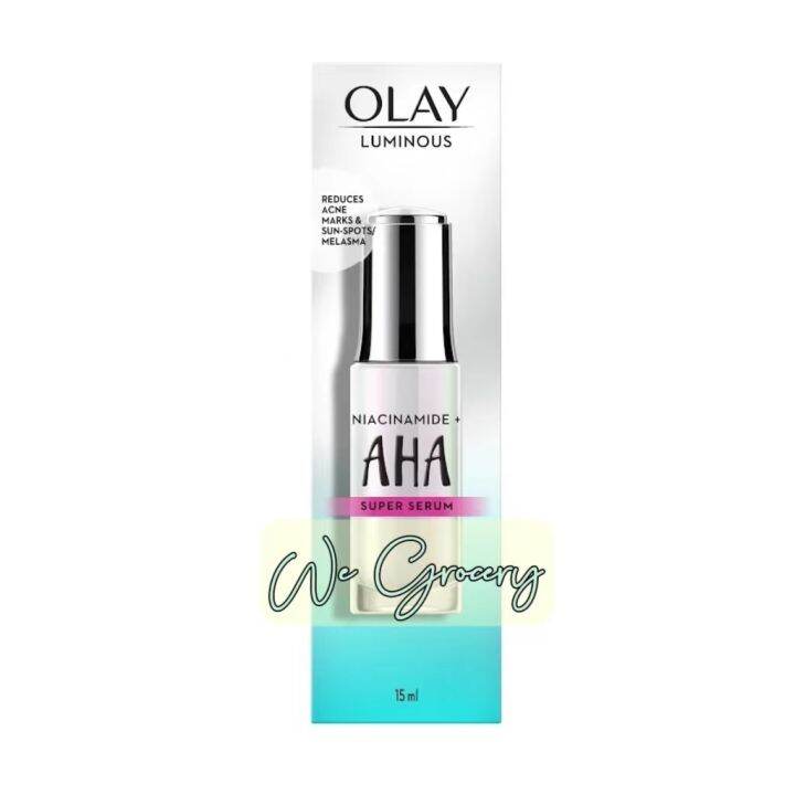 Olay Luminous Niacinamide + AHA Face Super Serum Reduce Acne Marks 15 ...