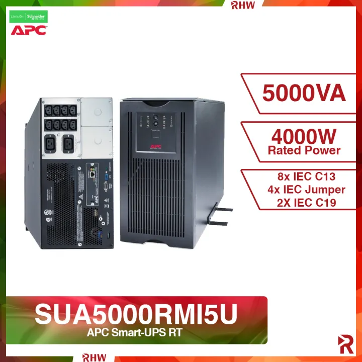 APC SUA5000RMI5U Smart-UPS 5000VA 230V Rackmount/Tower 4000W | Red Hardware | Lazada PH