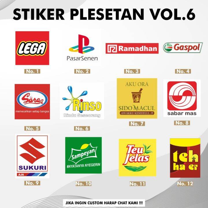 Stiker Plesetan Vol. 6 - Stiker Lucu - Stiker Laptop - Stiker Dinding ...