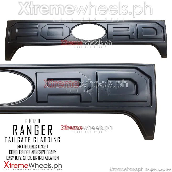 Ford Ranger 2023 Rear Tail Gate Cover / Cladding Matte Black Thailand ...