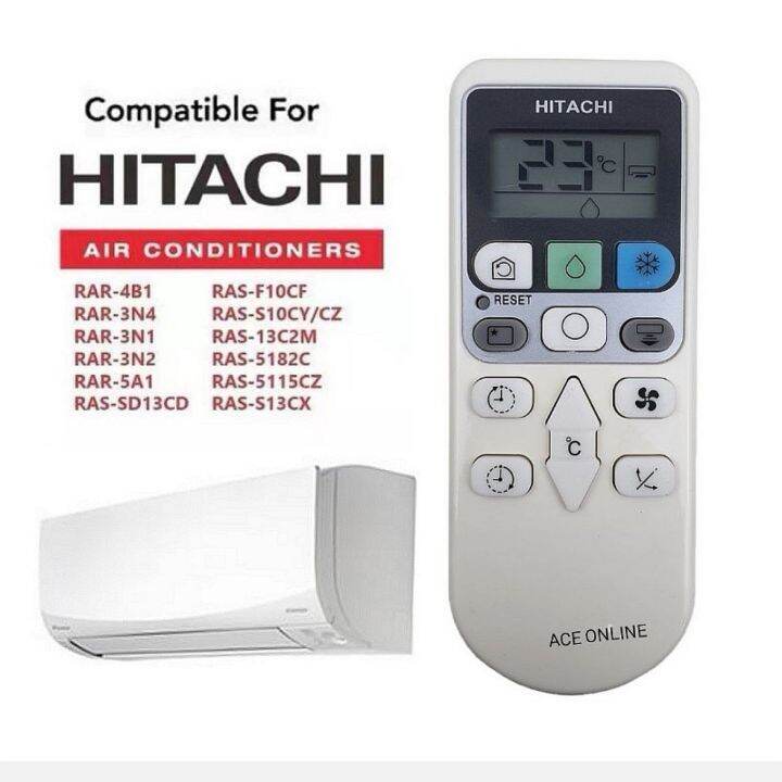 Hitachi Air Cond Aircond Air Conditioner OEM Replacement Remote Control RAR-3NA | Lazada