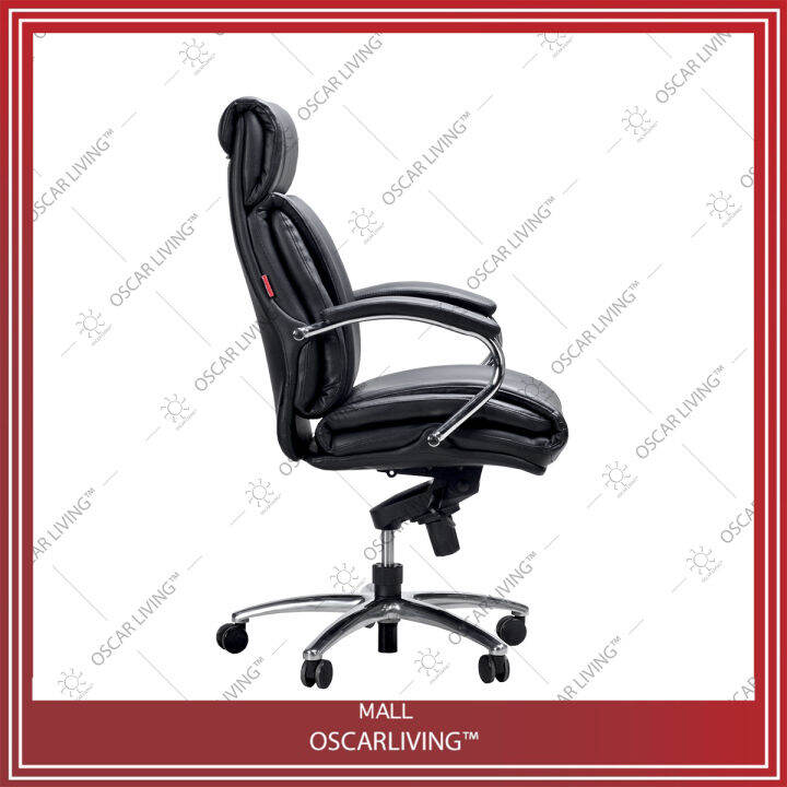 KURSI KANTOR KERJA CHAIRMAN EC 4000 BAC OSCAR ALL BLACK | Lazada Indonesia