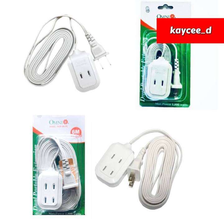 Omni 3m 6m Dual Portable Extension Cord Set 3 6 Meter Extension Wire Wdp 303 Pk Wdp 306
