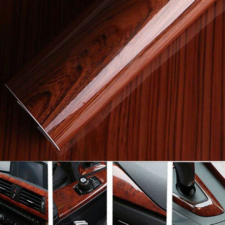 1M High Glossy Wood Home Door Car Interior Decoration Dashboard DIY ...