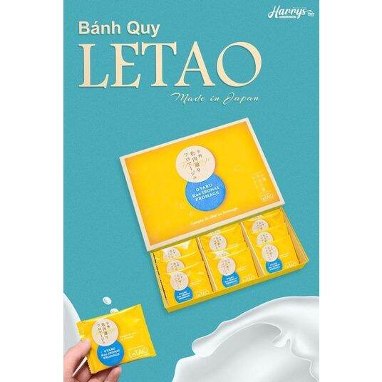 Bánh quy Letao Nhật Bản thơm bơ sữa phô mai - 02 lớp bánh quy giòn | Lazada.vn