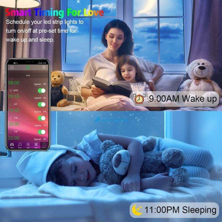 Led Strip Lights 40M 30M 20M 10M 5M RGB Music Sync Color Changing ...