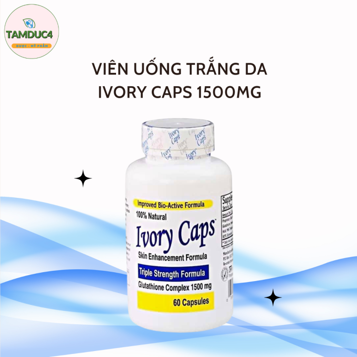 Viên uống trắng da Ivory Caps Glutathione 1500mg lọ 60v của Mỹ | Lazada.vn
