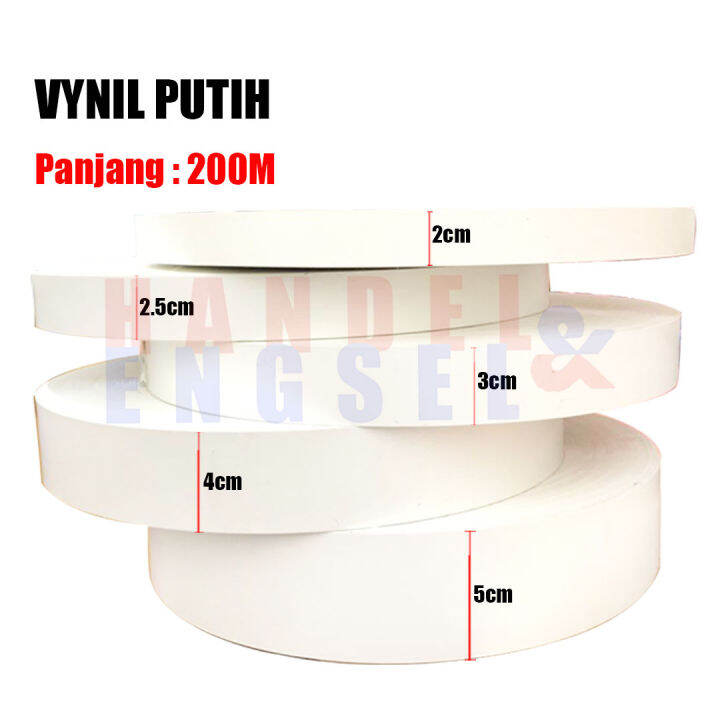 Vinyl Vinil Putih Dop Dof Edging Putih Plimir PVC Roll /Edging Putih ...