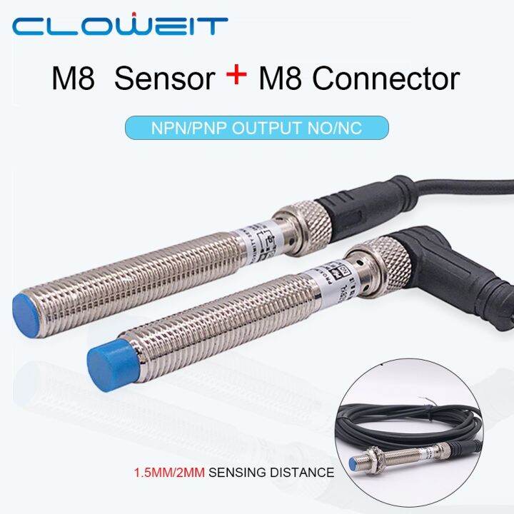 Set IP65 M8 Inductive Proximity Sensor Switch 3pin Connecting 2m PVC ...