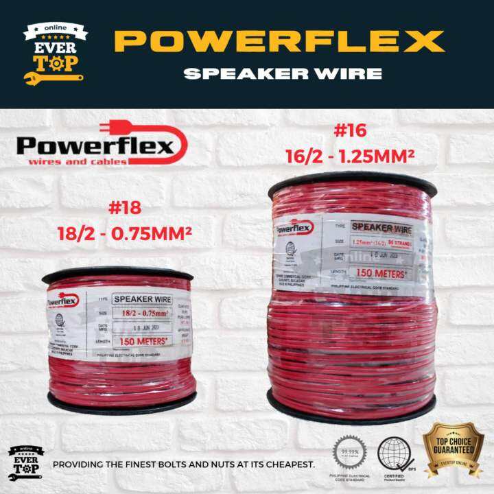 Speaker Wire Powerflex #18, #16 150meters Guaranteed 99.99% Pure Copper ...