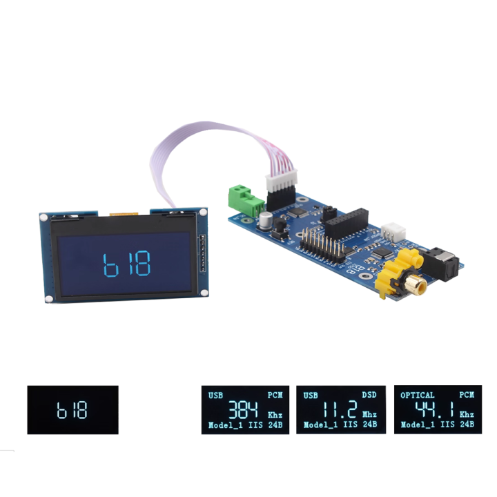 Nvarcher AK4118 Receiver Board Coaxial Fiber To IIS Support XMOS/Amanero USB With 2.4 OLED ...