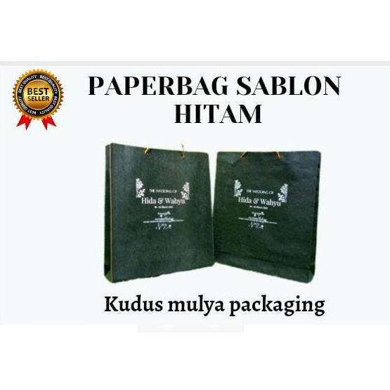 PAPER BAG HITAM CUSTOM SABLON/ PAPERBAG HITAM SABLON / PAPER BAG ...