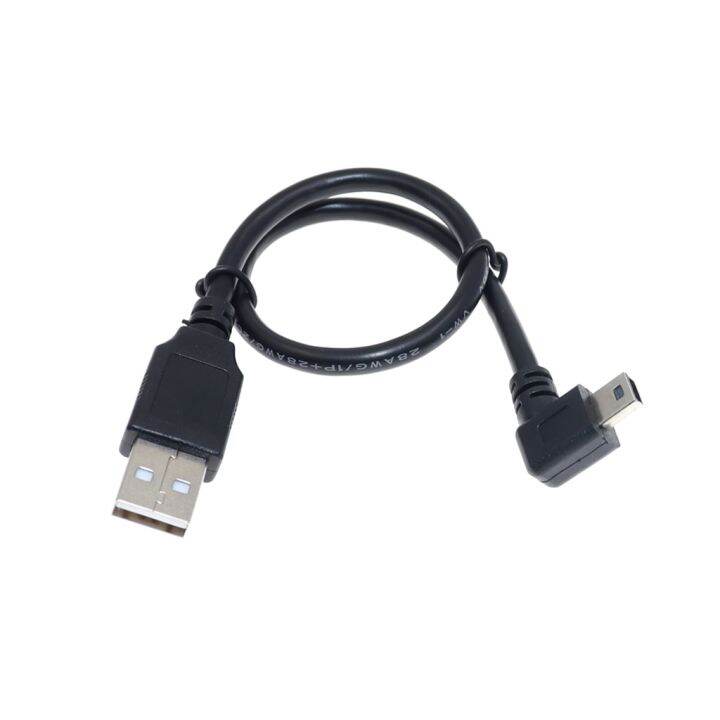 90 Degree Right & Left Angled MINI USB 5 Pin B type Male To USB 2.0 A ...